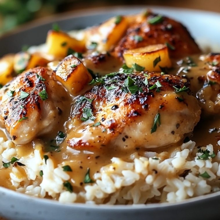 Smothered Chicken and Rice - Cook Mingle