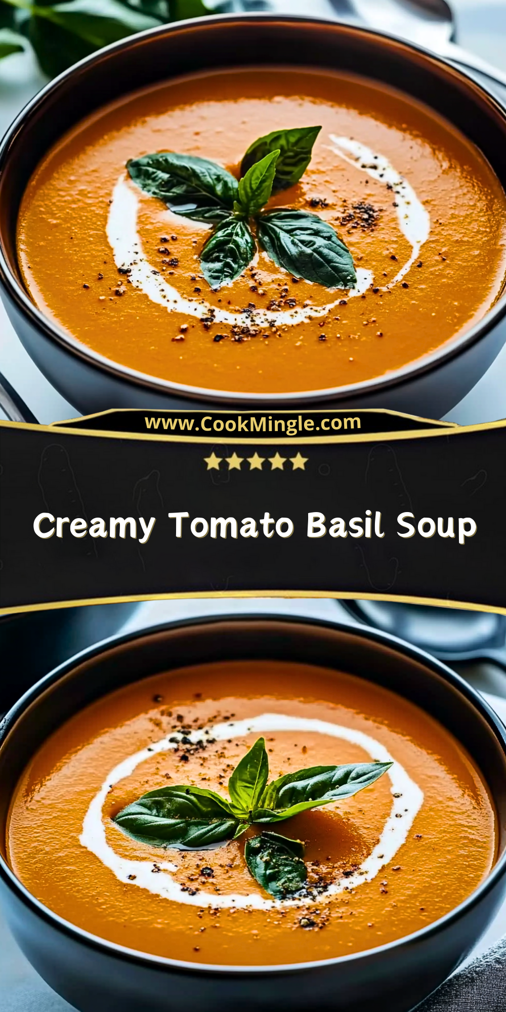 Creamy Tomato Basil Soup - Cook Mingle