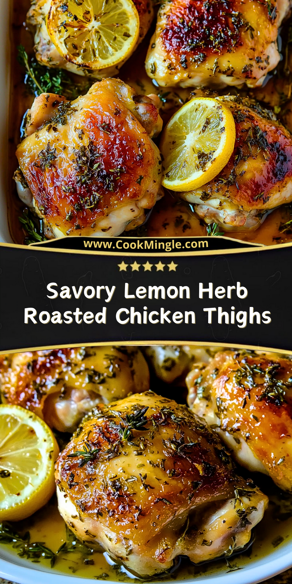 Savory Lemon Herb Roasted Chicken Thighs - Cook Mingle