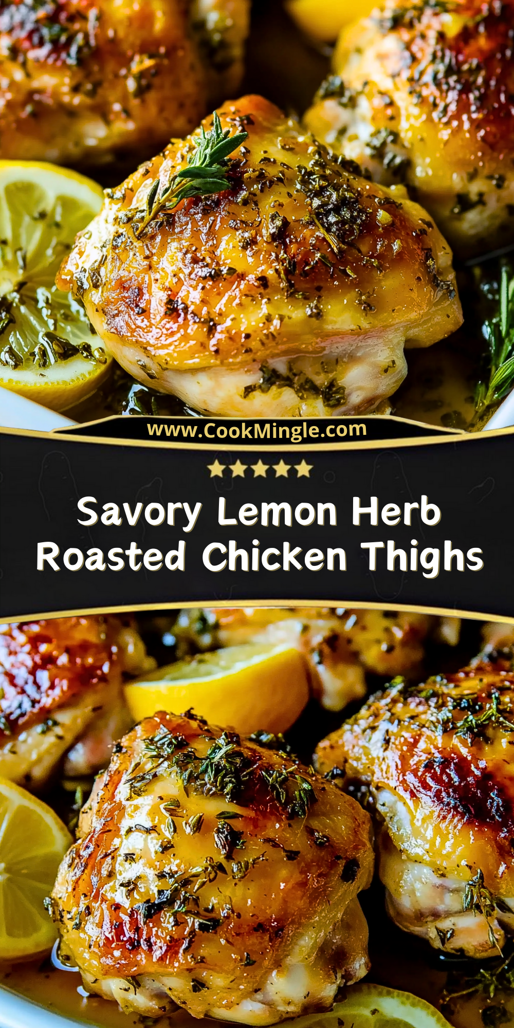 Savory Lemon Herb Roasted Chicken Thighs - Cook Mingle