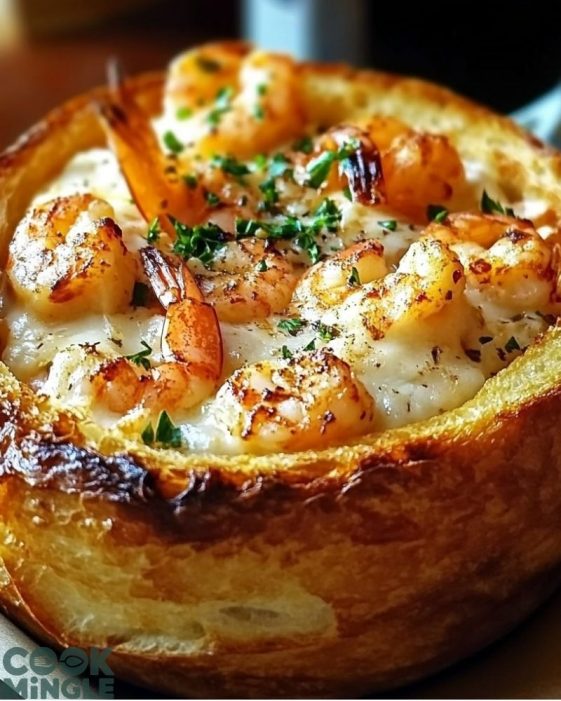 Stuffed Seafood Bread Bowl - Cook Mingle