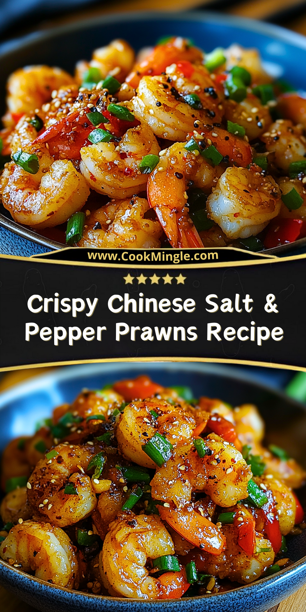 Crispy Chinese Salt & Pepper Prawns - Cook Mingle