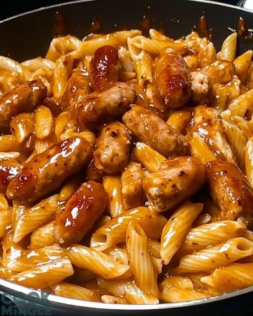 One-Pot Maple Honey BBQ Chicken & Sausage Pasta - Cook Mingle