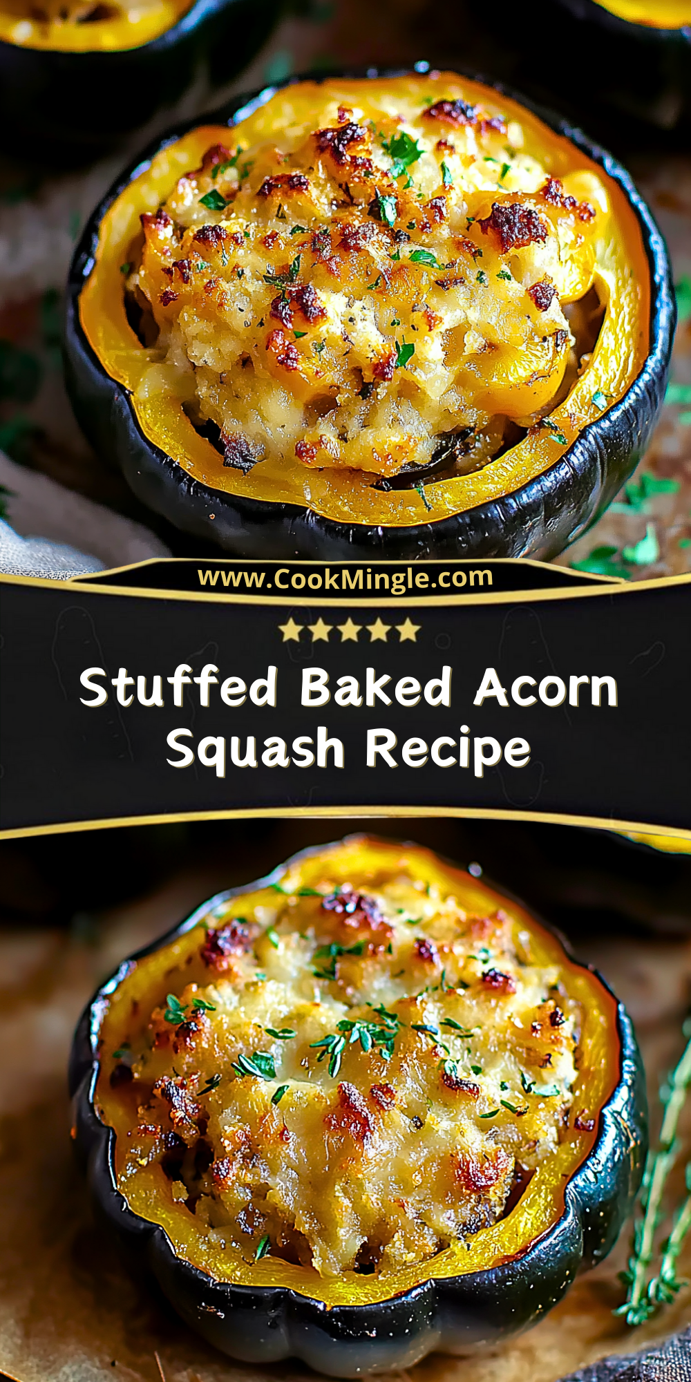 Stuffed Baked Acorn Squash - Cook Mingle
