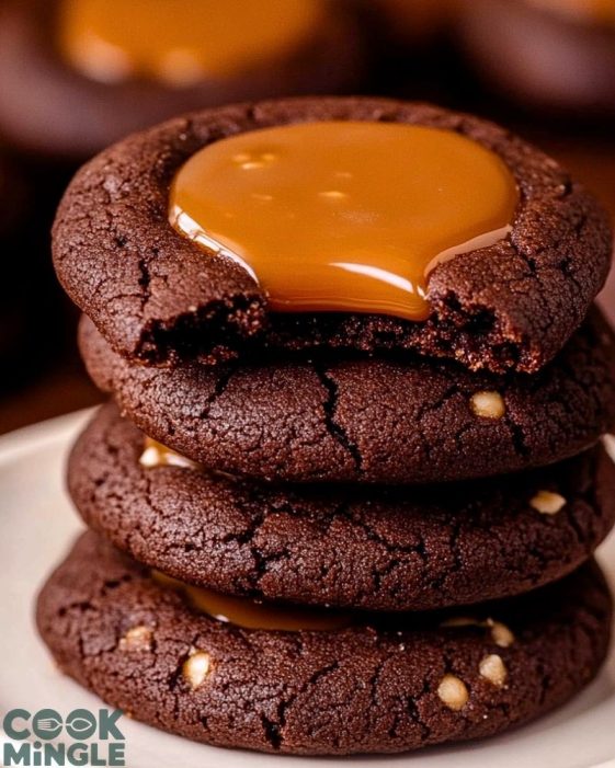 Chocolate Caramel Cookies Recipe - Cook Mingle