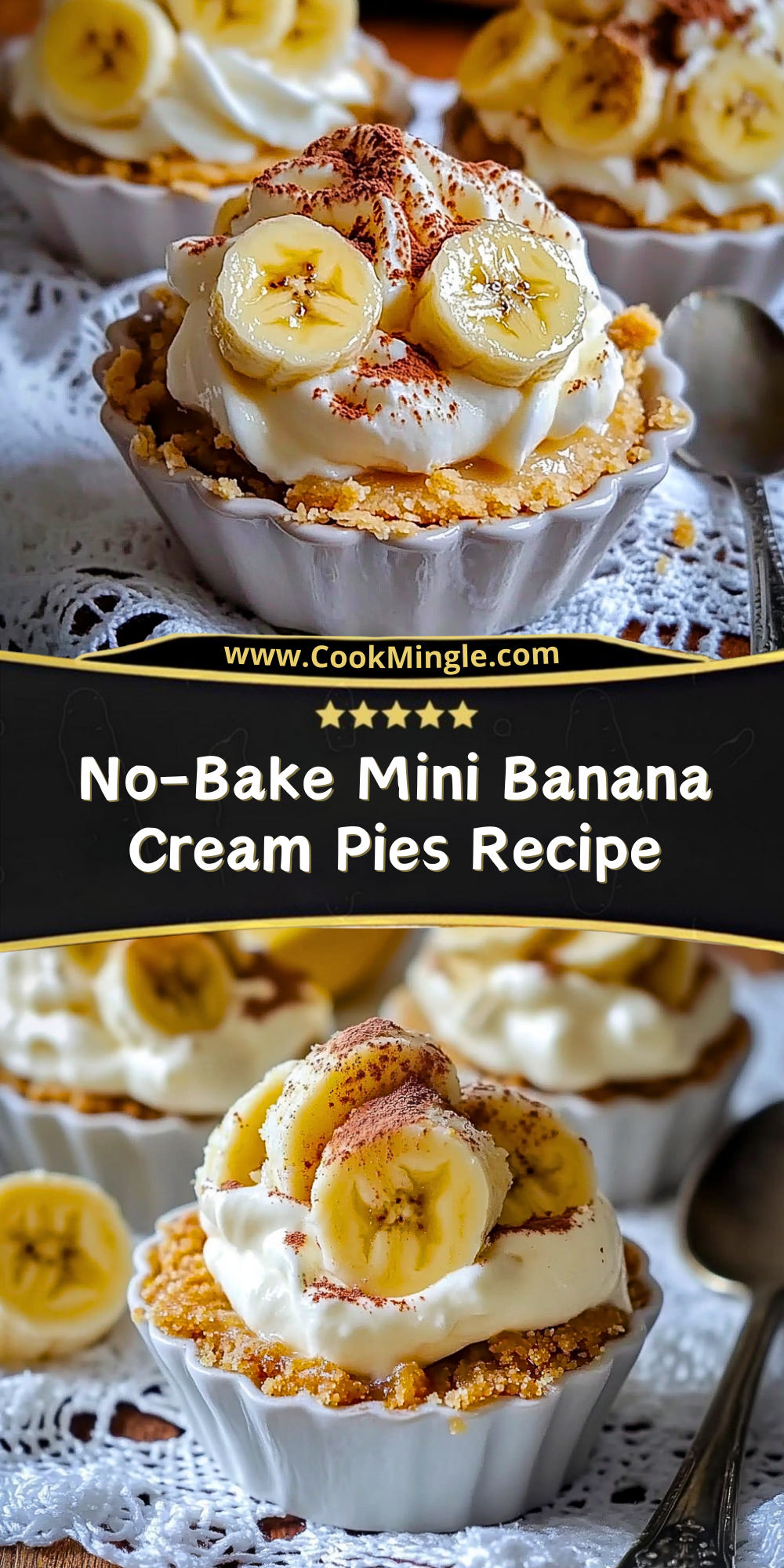 No-Bake Mini Banana Cream Pies Recipe - Cook Mingle