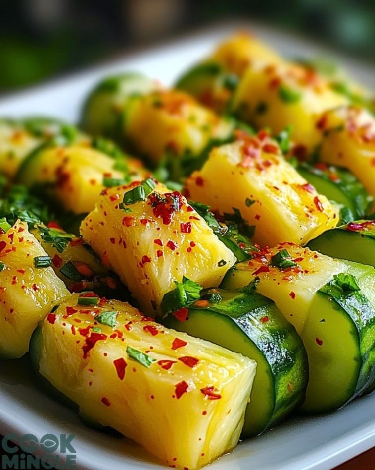 Refreshing Chili Lime Pineapple Cucumber Sticks - Cook Mingle