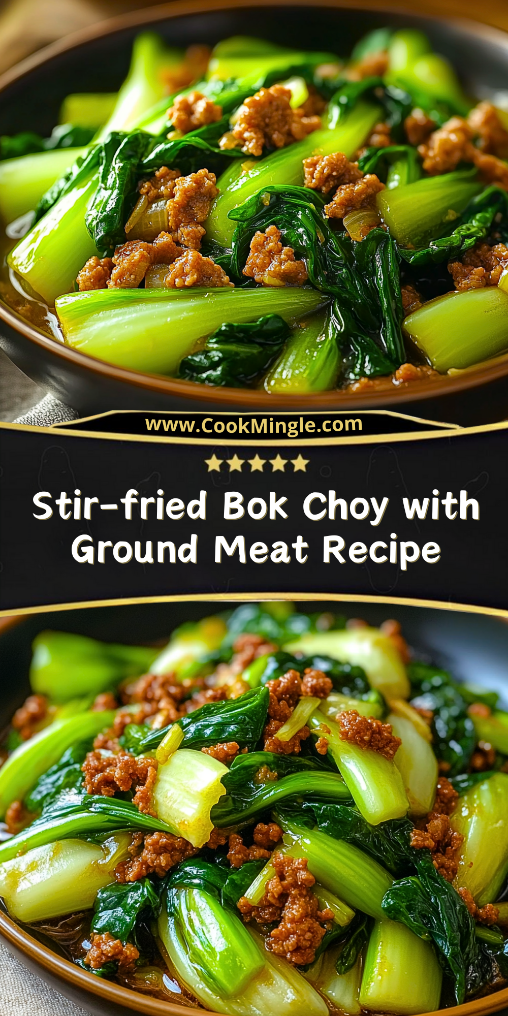 Stir-Fried Bok Choy with Ground Meat - Cook Mingle