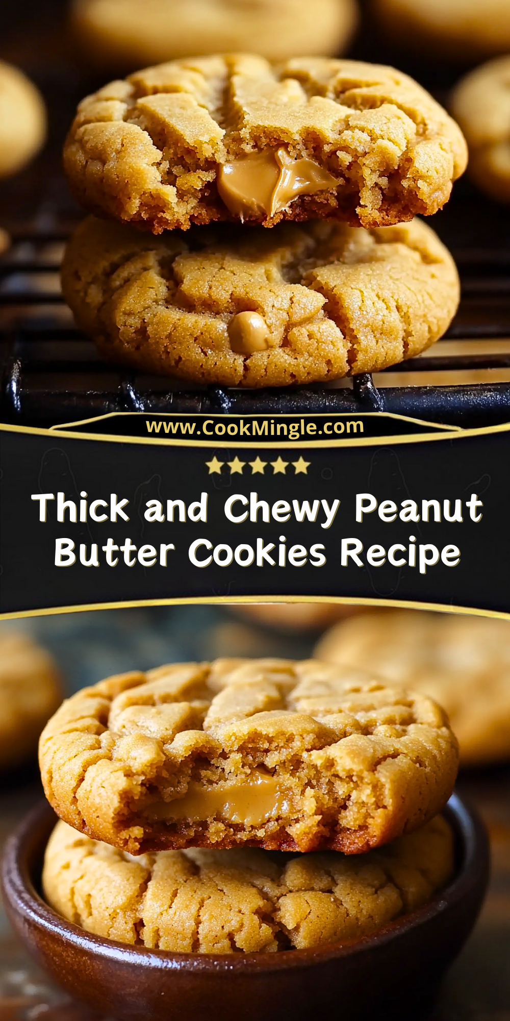 Thick and Chewy Peanut Butter Cookies - Cook Mingle