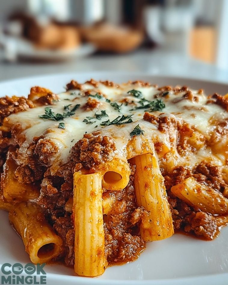 Baked Ziti with Meat Sauce - Cook Mingle