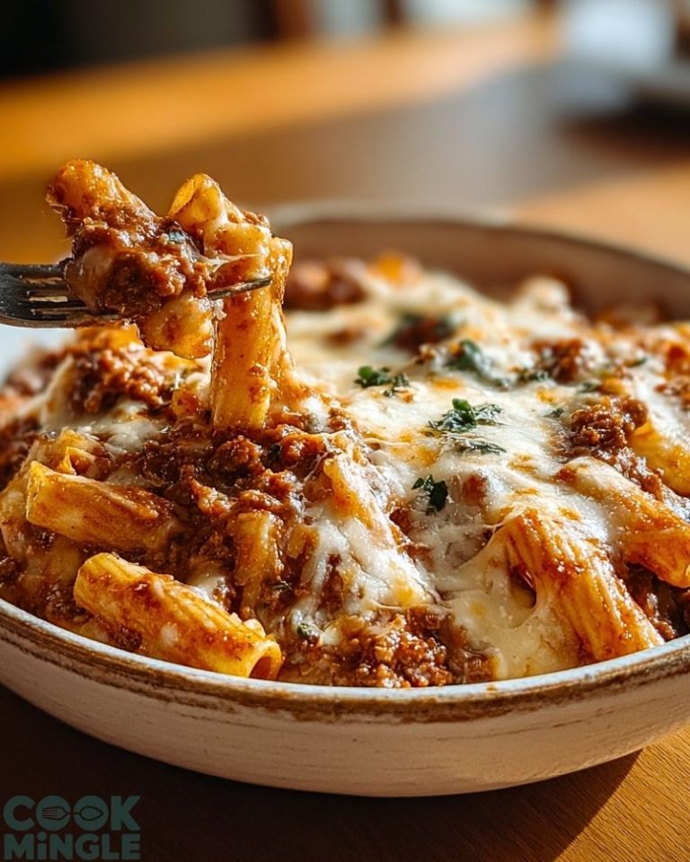 Baked Ziti with Meat Sauce - Cook Mingle