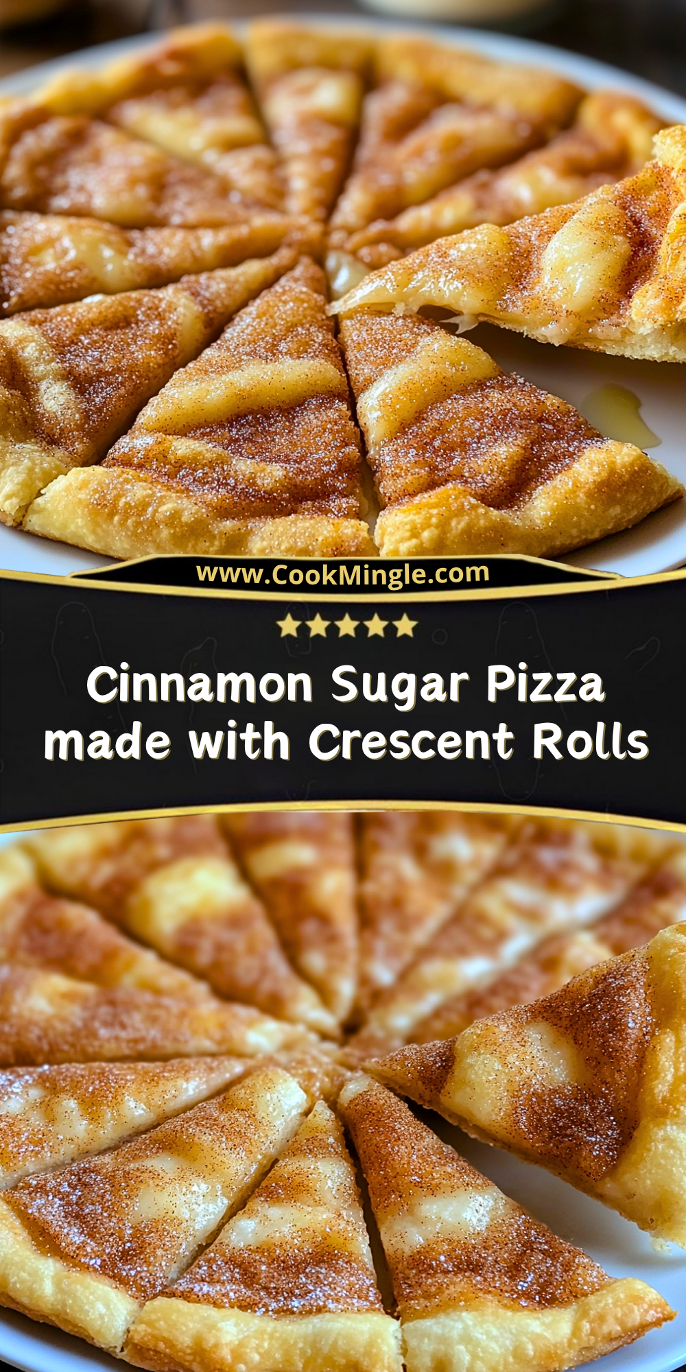 Cinnamon Sugar Pizza Made with Crescent Rolls - Cook Mingle
