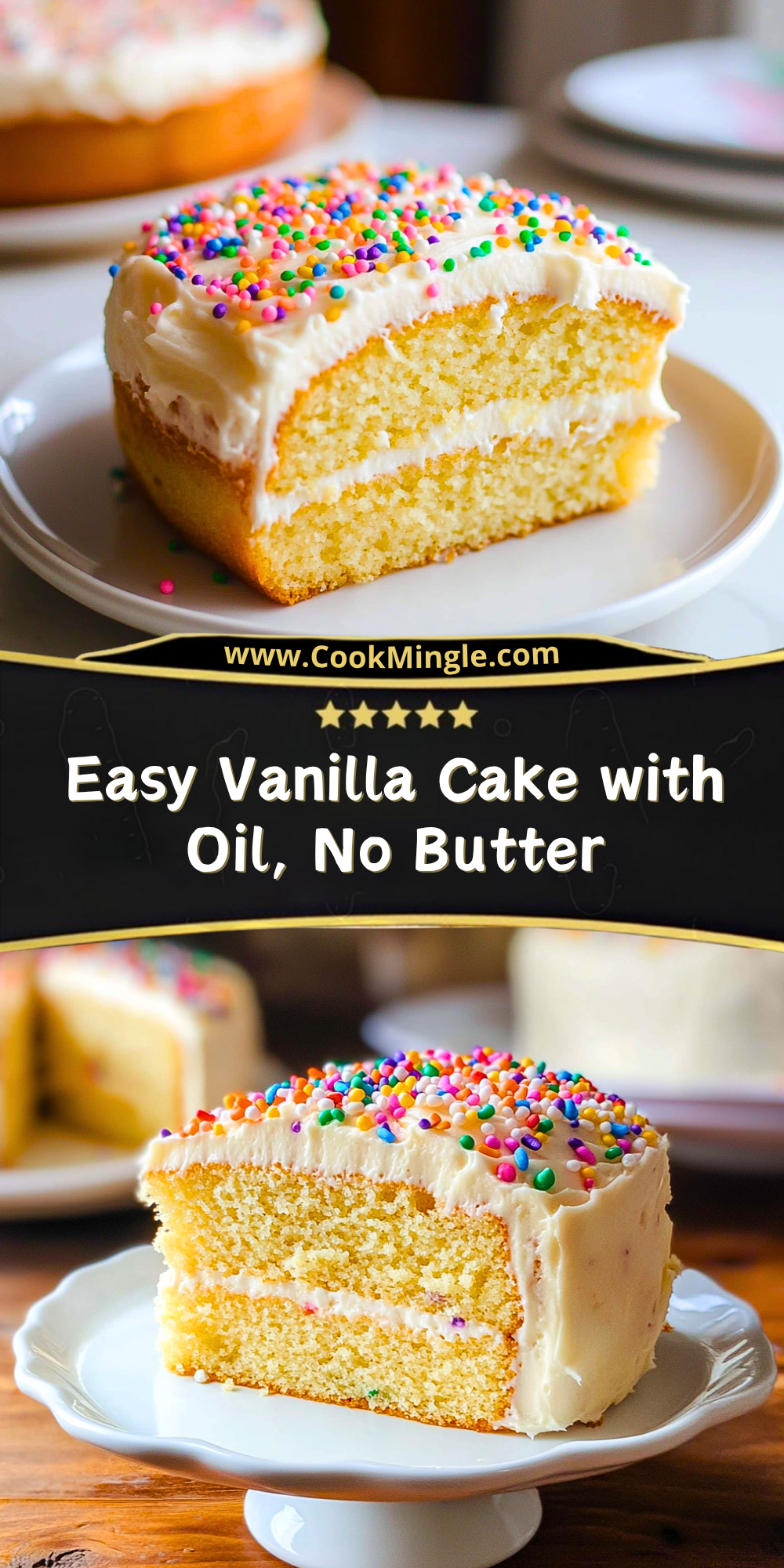 Easy Vanilla Cake with Oil, No Butter - Cook Mingle