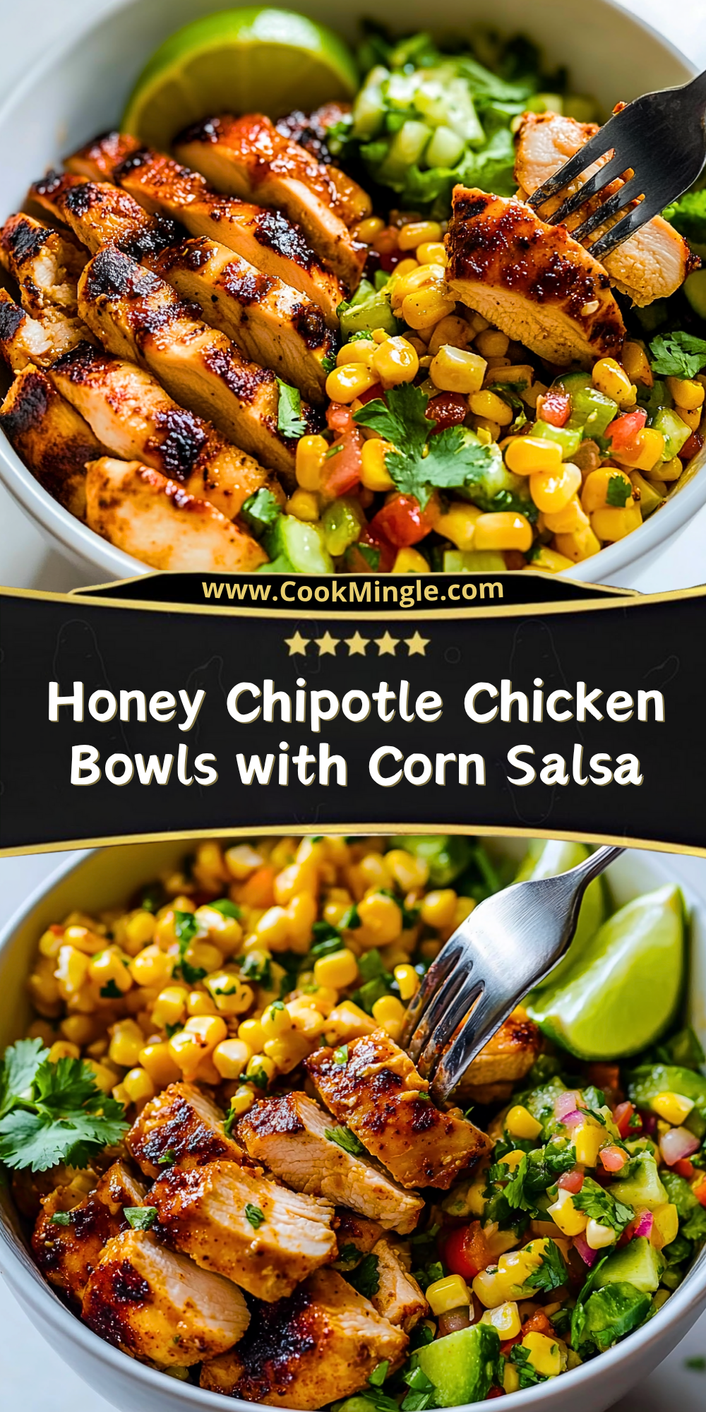 Honey Chipotle Chicken Bowls with Corn Salsa - Cook Mingle