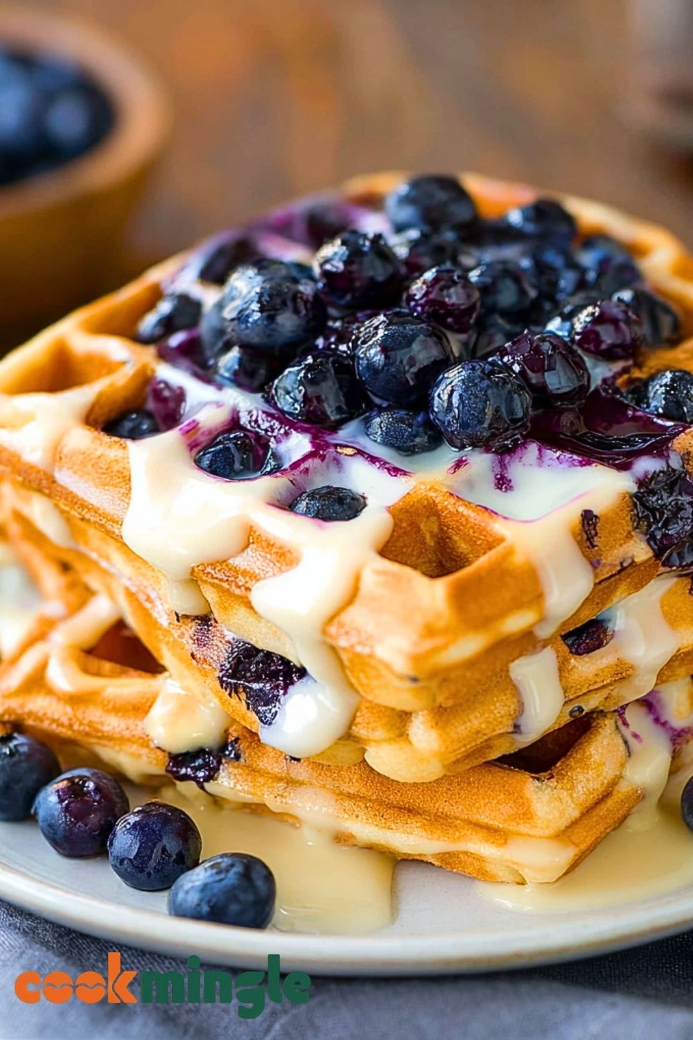 Homemade Blueberry Waffles - Cook Mingle