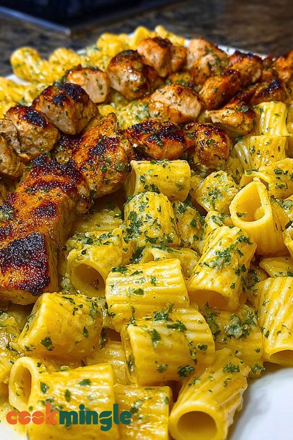 Cheesy Rigatoni with Garlic Parmesan Chicken - Cook Mingle