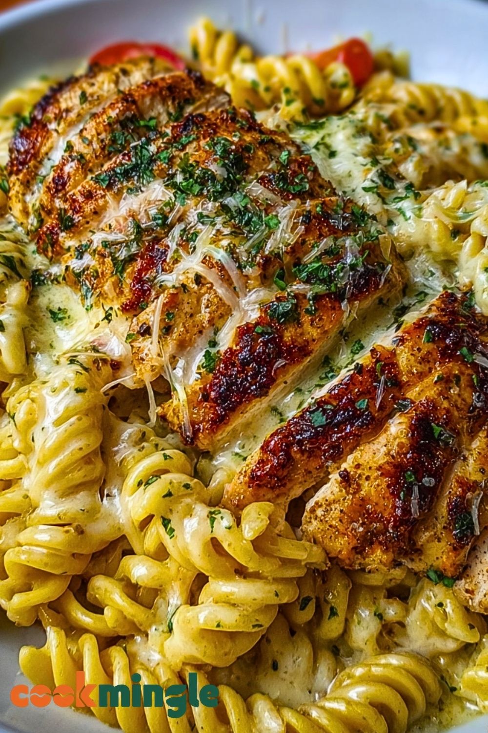 Creamy Cajun Chicken Rotini with Garlic Mozzarella Sauce - Cook Mingle