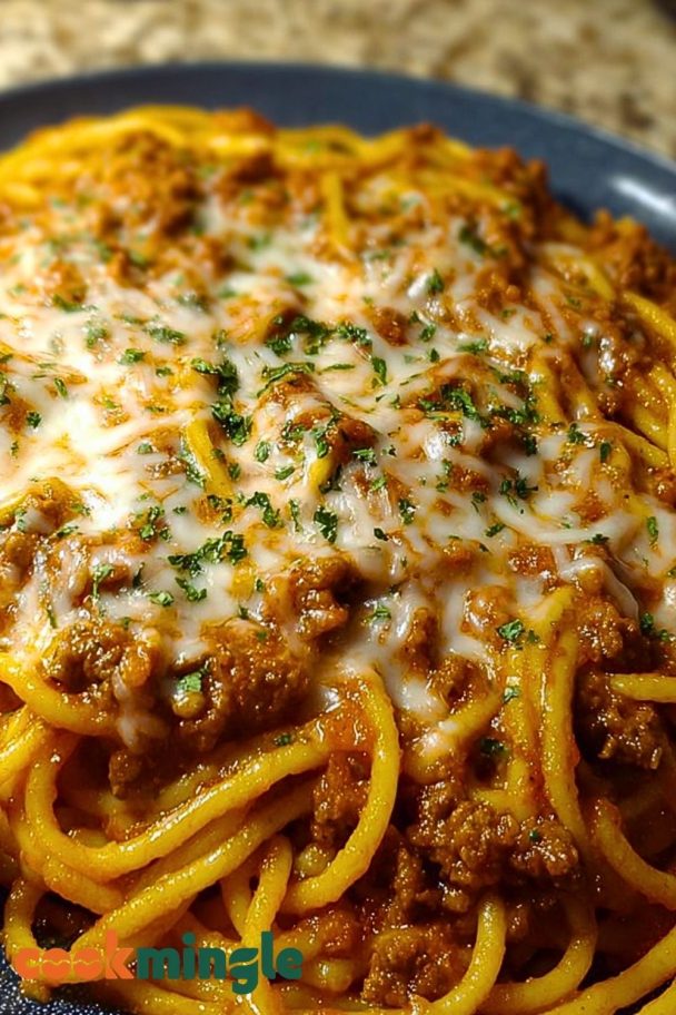 Creamy Velveeta Spaghetti with Italian Beef Marinara - Cook Mingle