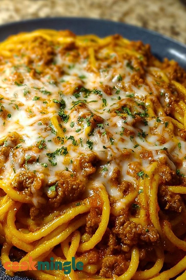 Creamy Velveeta Spaghetti with Italian Beef Marinara - Cook Mingle