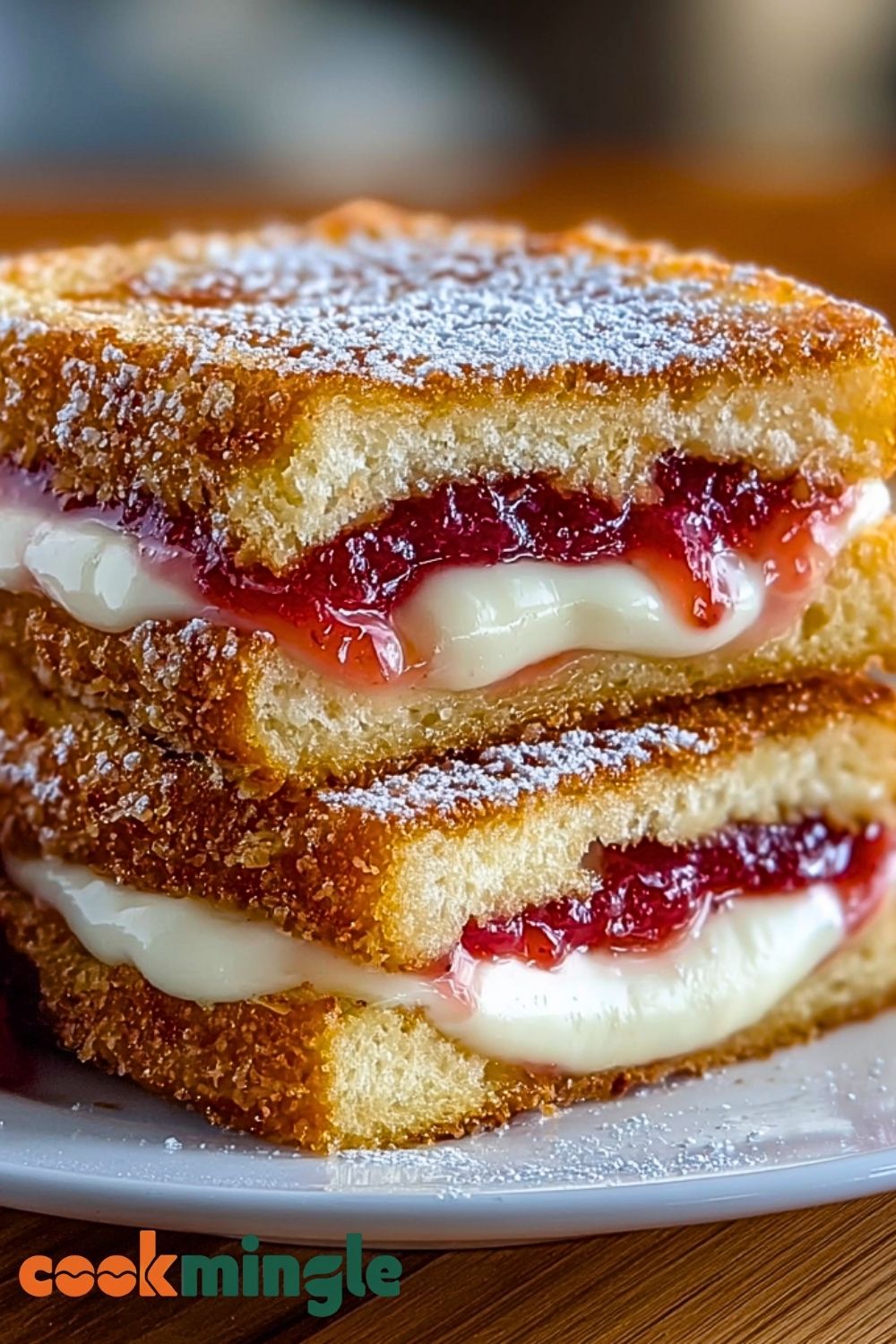 Fried Strawberry Cheesecake Sandwiches - Cook Mingle