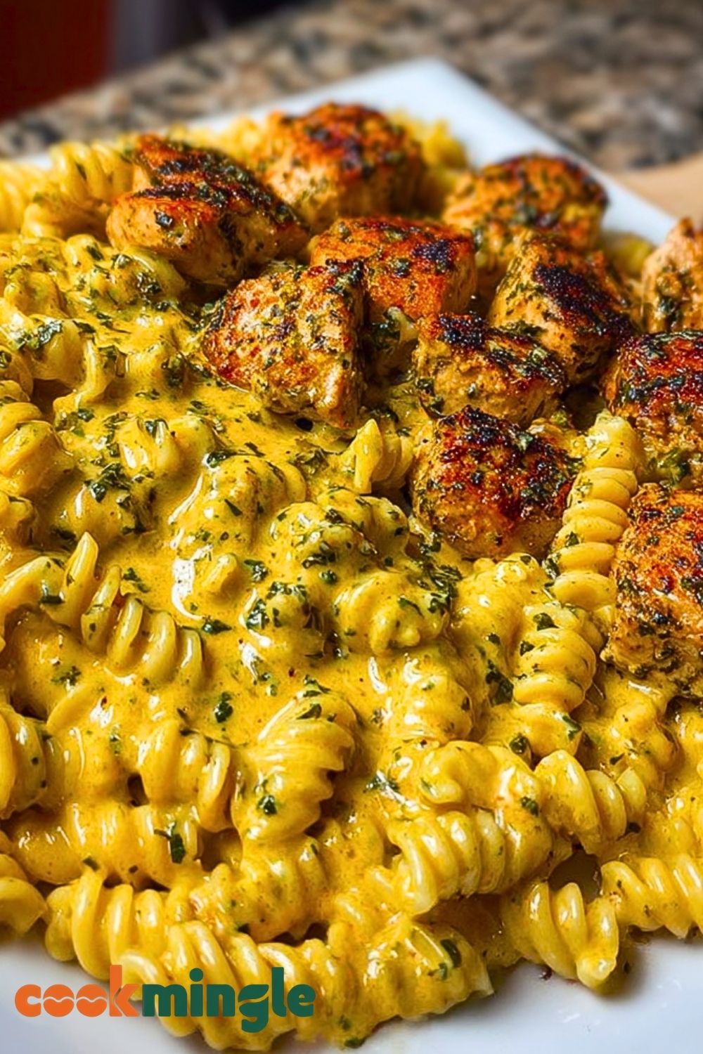 Cajun Chicken Rotini in Creamy Mozzarella Velveeta Sauce - Cook Mingle