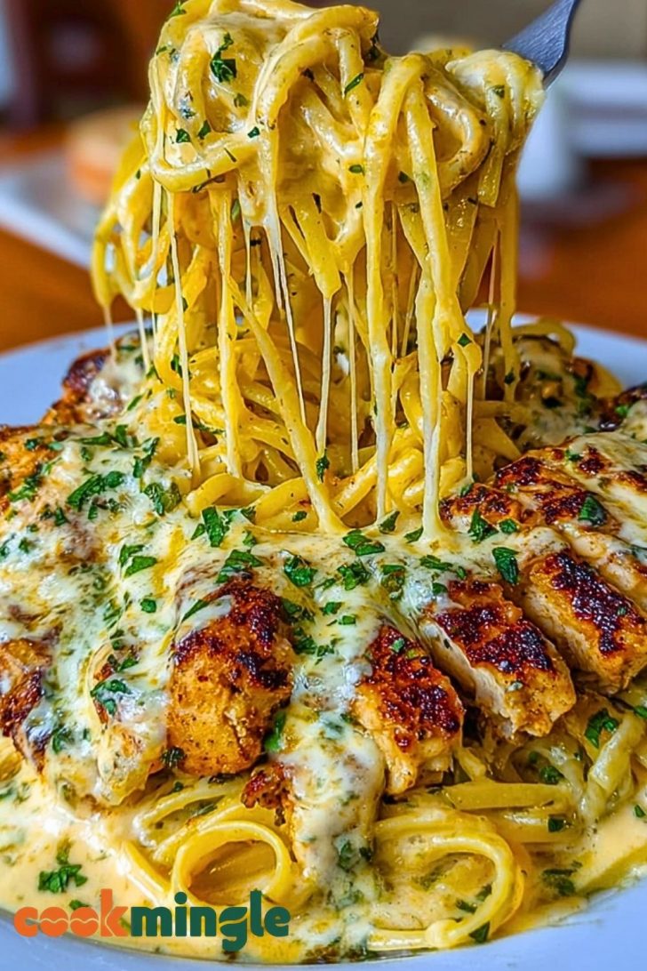 Creamy Cajun Chicken Linguine with Garlic Mozzarella Sauce - Cook Mingle
