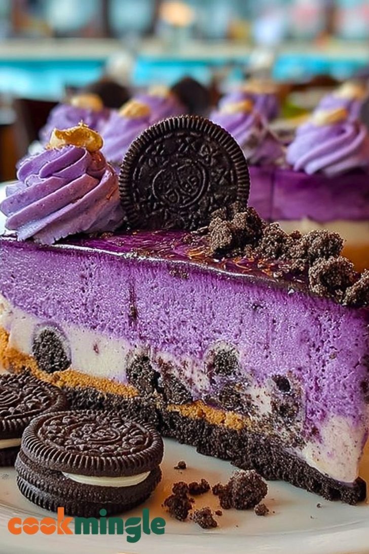 Purple Velvet Oreo Cheesecake - Cook Mingle