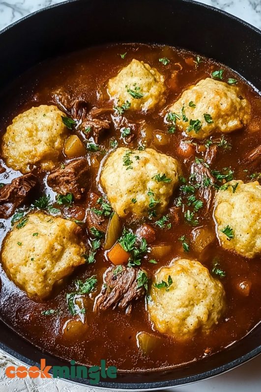 Delicious Beef Stew and Dumplings - Cook Mingle