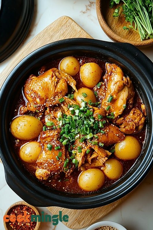 Jjimdak Korean Braised Chicken - Cook Mingle