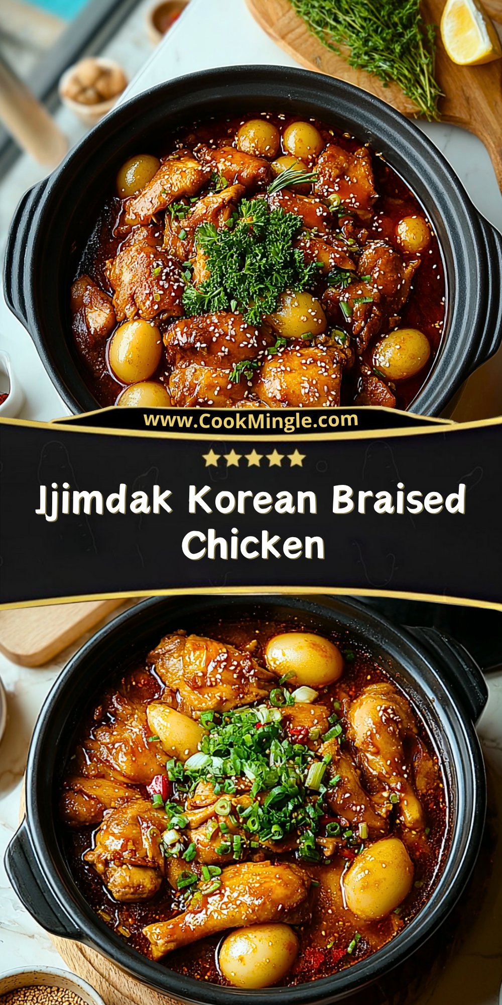Jjimdak Korean Braised Chicken - Cook Mingle
