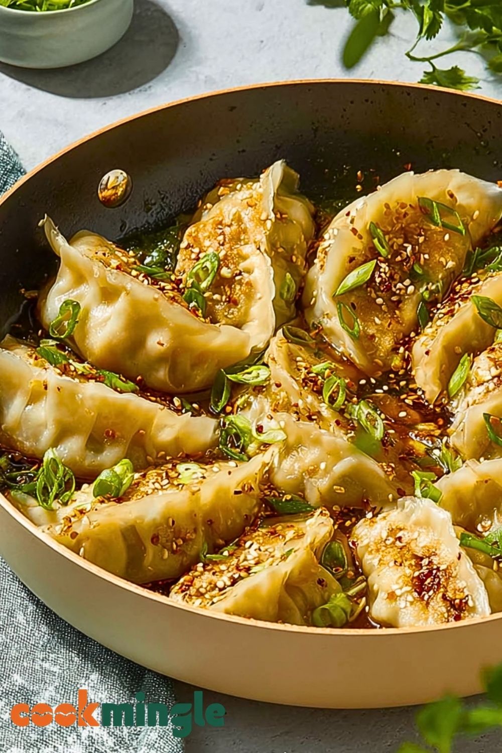 One Pan Dumpling Dinner - Cook Mingle