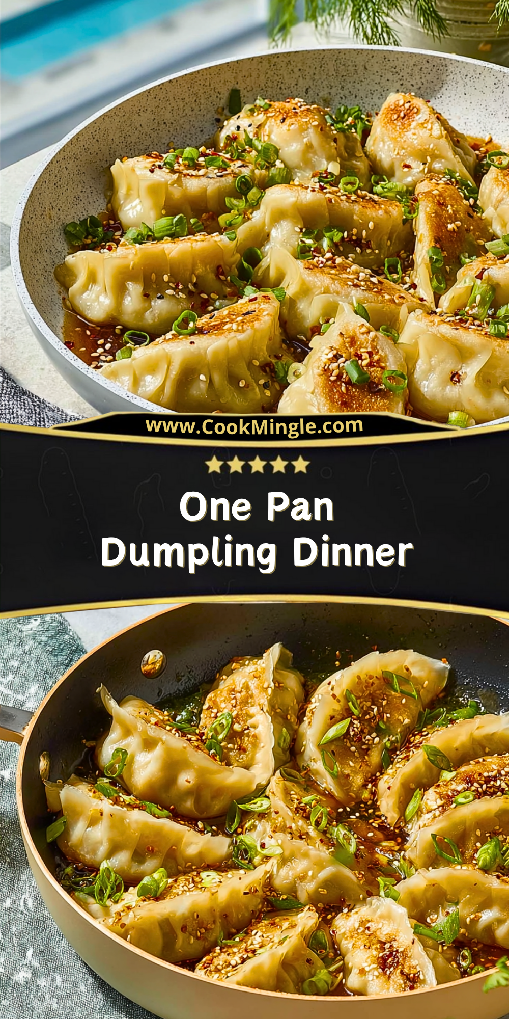 One Pan Dumpling Dinner - Cook Mingle